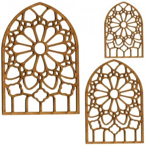 Stained Glass Tudor Arch Window - MDF Wood Shape